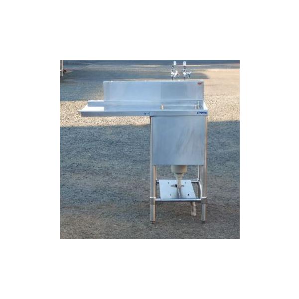 マルゼン 業務用 ステンレス  1槽 ソイルド シンク W90(895mm) D67 H83(805〜845mm)(+15)cm 右槽 厨房 食器洗浄機 用 食洗機 槽内寸W28D47深30      商品は中古品です。    傷汚れありま...