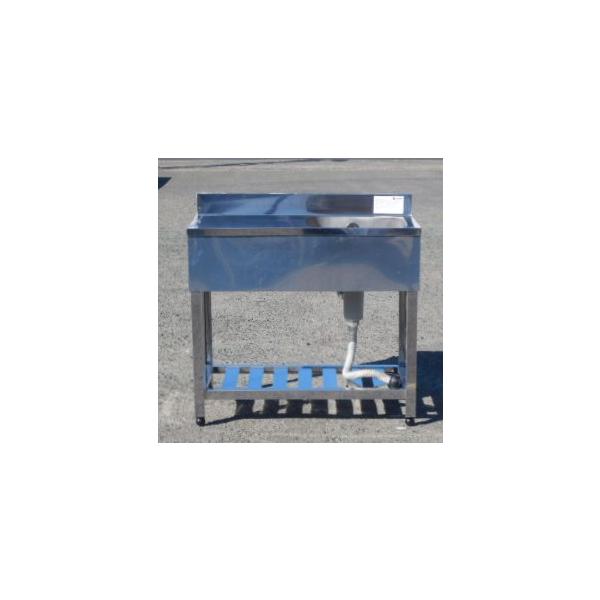 1アズマ ステンレス 水切り付 1槽シンク KPM1-900R W900 D450 H800(+90)mm 台付 槽内寸W395D375深215mm 右槽 W90D45H80cm     商品は中古品です。      多少の傷汚れあります。...