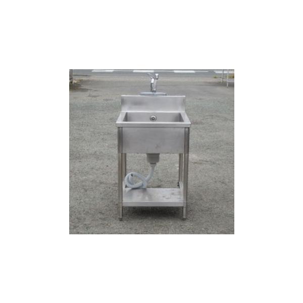 業務用 ステンレス 1槽 シンク W600 D750 H830(+150)mm 厨房 槽内寸W50D60深25cm すのこさび W60D75H83(+15)cm 　　商品は中古品です。    多少の傷汚れあります。    状態画像にて判断願...
