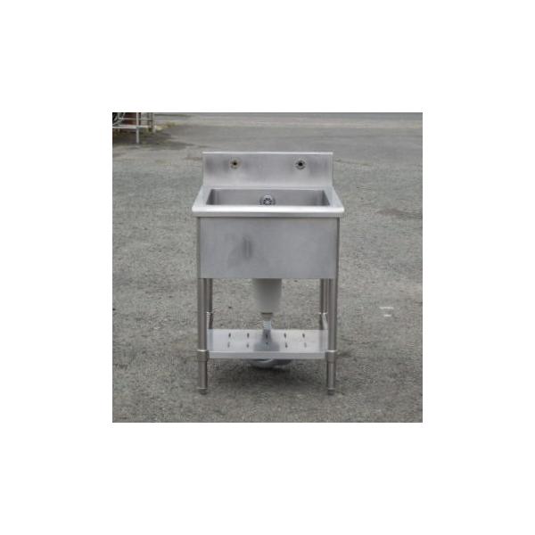 業務用 ステンレス 1槽 シンク W600 D750 H800(+150)mm 厨房 槽内寸W500D517深270mm W60D75H80(+15)cm 　　商品は中古品です。    多少の傷汚れあります。    状態画像にて判断願います...
