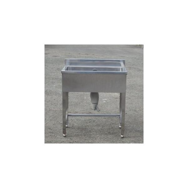 業務用 ステンレス 1槽 シンク W750 D450 H800(+90)mm 厨房 槽内寸W670D355深230mm W75D45H80(+9)cm    商品は中古品です。    多少の傷汚れあります。    状態画像にて判断願います。...