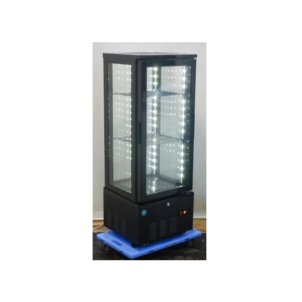 (代引不可)2025年製 JCM RITS-98 LED照明付 卓上 冷蔵ショーケース W434D398H1154mm 94L 4面ガラス 前扉 棚2段 48kg     商品は中古品です。    多少の傷汚れあります。    状態画像にて...
