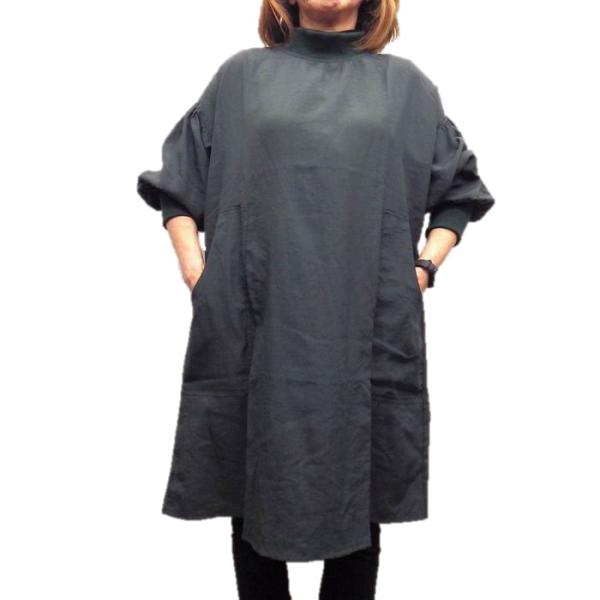 割烹着 ７分袖 この素材だけは一度着ると嵌ります。軽くて暖かい ハイネック ナイロンワッシャー 撥水加工 袖リブ 首リブ ロング丈 ペット トリマー グルーマー 割烹 かっぽう かっぽうぎ エプロン 美容師