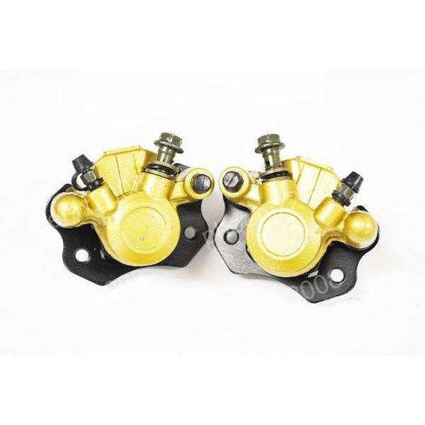 No-642-658■商品内容：キャリパー 2個 セット 左右■サイズ：取付け穴ピッチ：約63mm / 取り付けねじ穴直径：約8mm■付属品：バンジョーボルト10mm ｘ２ / ワッシャー ｘ４■適合車種：ATV※必ず実車の装着部の各寸法、...