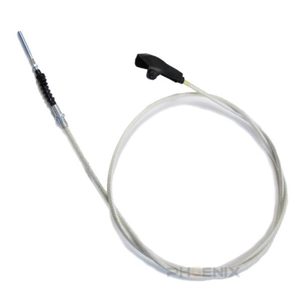 No-5673■商品内容：リアブレーキケーブルｘ1■仕様：ステンレスメッシュ ビニールコーティング■カラー：シルバー（銀）■サイズ：全長約1840mm■適合車種：ヤマハ ビーノ 5AU