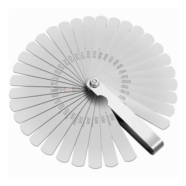 No-7910■商品内容：シックネスゲージ(32pc) x 1■リーフ：32枚■材質：ステンレス鋼■測定範囲（約）【ミリ】0.04 0.05 0.06 0.08 0.10 0.13 0.15 0.18 0.20 0.23 0.25 0.28...