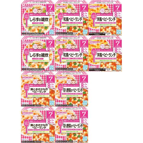 和光堂 栄養マルシェ 7ヶ月頃から 全5種類 x 2 計10個 離乳食 ベビーフード 食べ比べセット色々な味が楽しめる詰め合わせアソートセットです。人気商品をお試しミックス！ 『普段買わない味の商品も試してみたい』・『食べ比べ飲み比べしてみ...