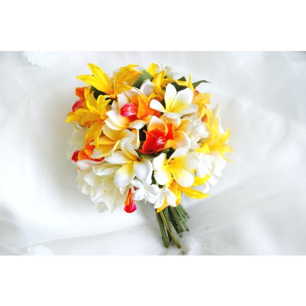 ※注意：写真より実際の色味との差が多少ございます-------------------------------------------------------ハワイの花プルメリアをメインに元気なイエロー・オレンジ系を合わせました。リゾートの...
