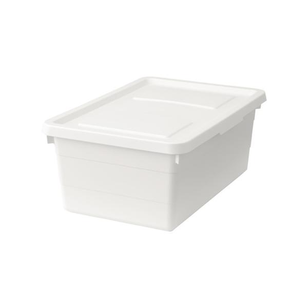 幅: 38 cm奥行き: 25 cm高さ: 15 cm- サイズ違いのボックスもぴったりと重ねられるようにデザインされています柔らかな布で水拭きしてください。汚れがひどい場合は、中性洗剤または石けんをお使いくださいポリプロピレンプラスチック