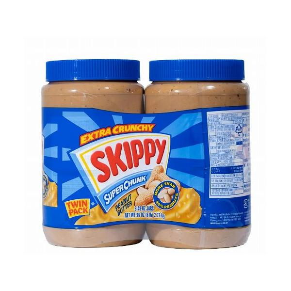 商品の特徴1.36kg x 2原材料名：ピーナッツ、砂糖、植物油（大豆を含む）、食塩ローストしたピーナッツを使用した、クランチーなピーナッツバタースムーズにスプレッドできます保存料、香料・着色料不使用アメリカで古くから知れ渡るスキッピーのピ...