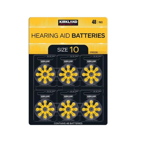 商品の特徴48粒入り (8粒 x 6シート)1.45 Volt無水銀空気亜鉛電池原産国：ドイツ商品の詳細カークランドシグネチャーの補聴器用空気電池です。48粒入り (8粒 x 6シート)補聴器用電池の寿命に影響を及ぼす要因・騒音環境騒がしい...