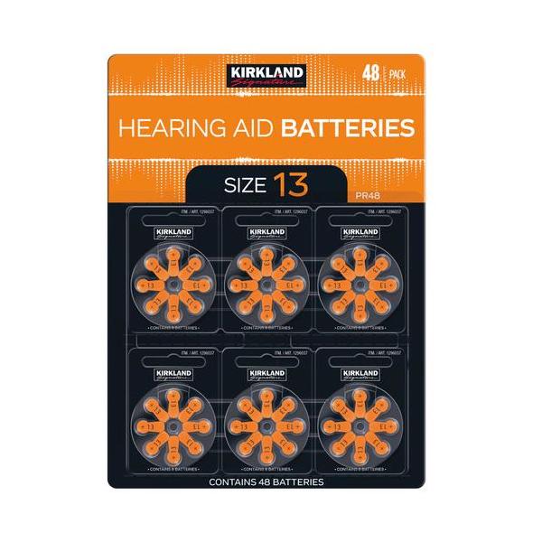 商品の特徴48粒入り (8粒 x 6シート)1.45 Volt無水銀空気亜鉛電池原産国：ドイツ商品の詳細カークランドシグネチャーの補聴器用空気電池です。48粒入り (8粒 x 6シート)補聴器用電池の寿命に影響を及ぼす要因・騒音環境騒がしい...