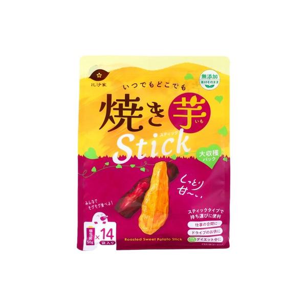 商品の特徴いつでもどこでも楽しめる、焼き芋スティック厳選・熟成したサツマイモのみを使用皮までおいしい、自然な甘さのしっとり・もちもち食感無添加、素材そのままの焼き芋（砂糖・保存料不使用）50g個包装スティックx14本入りで、シェアしやすく衛...