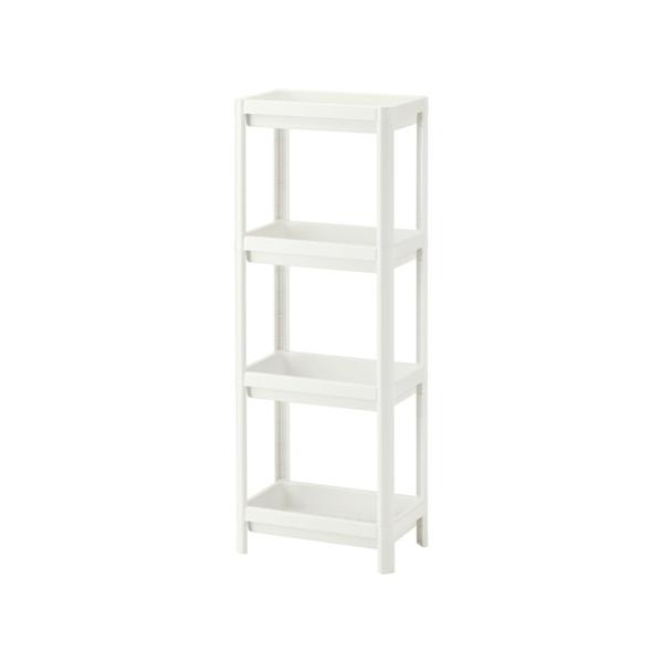 幅: 23 cm奥行き: 36 cm高さ: 100 cm棚板1枚あたりの最大荷重: 13 kg棚板と棚板の間隔: 30 cmこの商品は組み立てが必要です- 道具を使わず、パーツをはめ込むだけで手早く簡単に組み立てられます- 棚の縁が高くなっ...