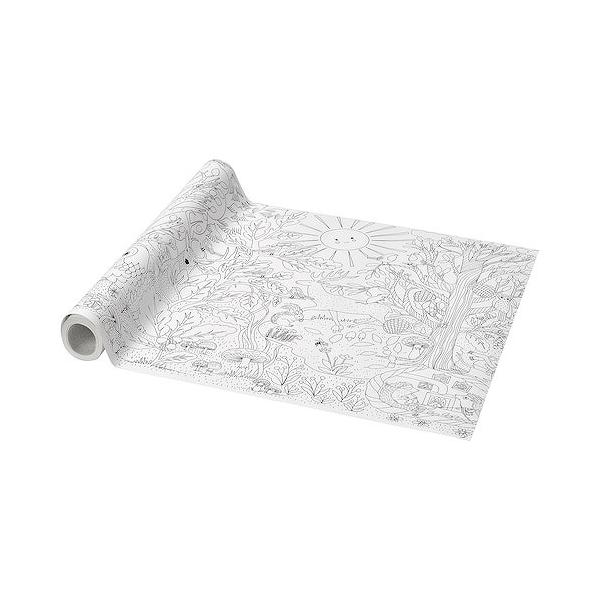 商品サイズ長さ: 10 m幅: 43cm長さ: 10 m内径: 3cm外径: 5cm無塩素漂白紙対象年齢：3歳以上このロール紙には、色で埋め尽くされるのを待っている魅力的な森が描かれています。 テーブルや床の上に広げれば、雨の日でも小さな子...