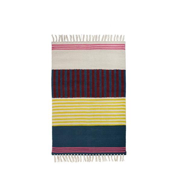 商品サイズサイズ: 0.54平米幅: 60cm長さ: 90cm厚さ: 3mm面密度: 1400g 平米素材ウール61% 植物繊維(ジュート) 31% 綿 8%天然繊維のウールの特性上、使い始めは遊び毛がでます。ラグを美しく保つために定期的に...