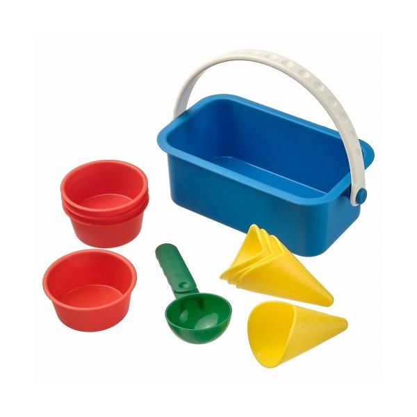 パッケージサイズ(※商品の大きさと異なります）幅: 10cm高さ: 6cm長さ: 18cm重さ: 0.15 kgパッケージ: 1セット内容：コーン4個、カップ4個、アイスクリームスクープ1個、持ち手付きのボックス1個ポリプロピレンプラスチッ...