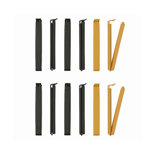 ※※お得なセット売り商品です。合計12ピース入りでのお届けとなります。BEVARA ベヴァーラ 袋止めクリップ6ピース チャコール ダークイエロー カラー 2パッケージのセット商品サイズ長さ14cmパッケージ個数: 6 ピースx2 合計12...