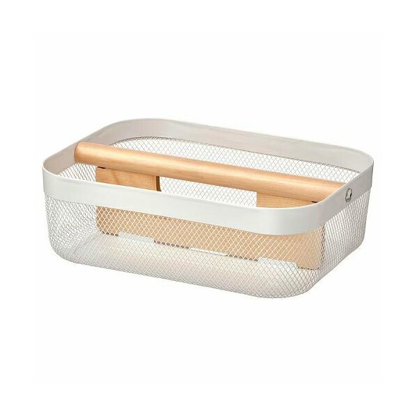 商品サイズ奥行き: 24cm高さ: 11cm幅: 33cmバスケット:スチール 粉体塗装取っ手 ディバイダー:バーチ無垢材 着色ニトロセルロースクリアラッカー事務用品はもちろん、キッチンや玄関、バスルームの小物の収納にも最適。いろんな場所へ...