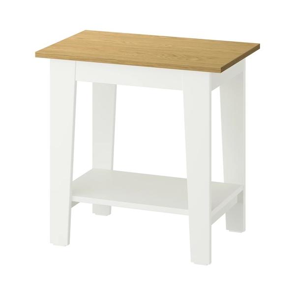 商品サイズ高さ: 58cm最大荷重: 15 kg長さ: 59cm幅: 40cm素材テーブルトップ 棚板 脚:パーティクルボード ペーパーフォイル プラスチックエッジ プラスチックエッジレール:パーティクルボード ペーパーフォイルテーブルトッ...