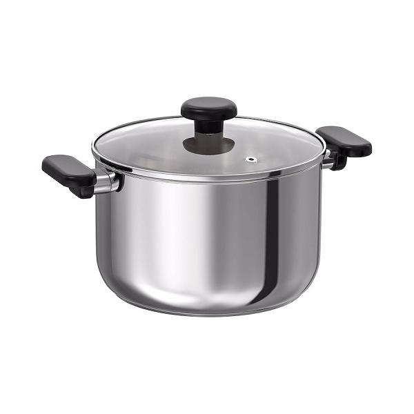 商品サイズ容量: 5 l高さ: 14cm直径: 23cm取っ手を含む長さ: 32cm高さ（ふたを含む）: 18cm基本素材:ステンレススチール アルミニウム フェノール樹脂 シリコーンゴムふた:強化ガラス食器洗い乾燥機対応ガスコンロ対応IH...