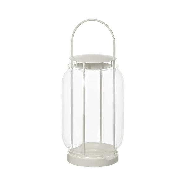 商品サイズ高さ: 44cm直径: 20cm素材ガラス:ガラスランタン:スチール ポリエステル粉体塗装ブロックキャンドル(高さ15cmまで、直径7cmまで)を1本だけお使いくださいこのやや大きめのランタンは便利な持ち手付き。テラスやバルコニー...