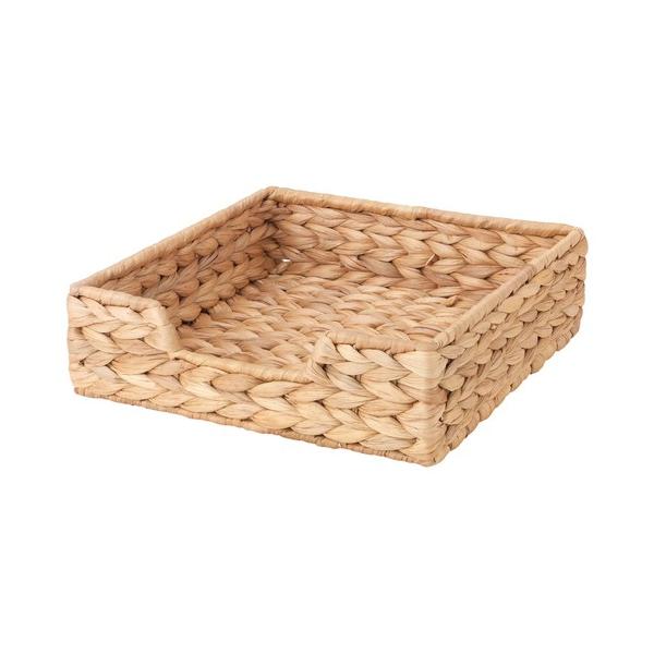 商品サイズ長さ: 23cm幅: 23cm高さ: 7cm素材基本素材:ホテイアオイ 透明アクリルラッカーフレーム:スチール エポキシ ポリエステル粉体塗装お手入れ方法きれいな布でから拭きしてください40×40cmの紙ナプキンに適しています夏の...