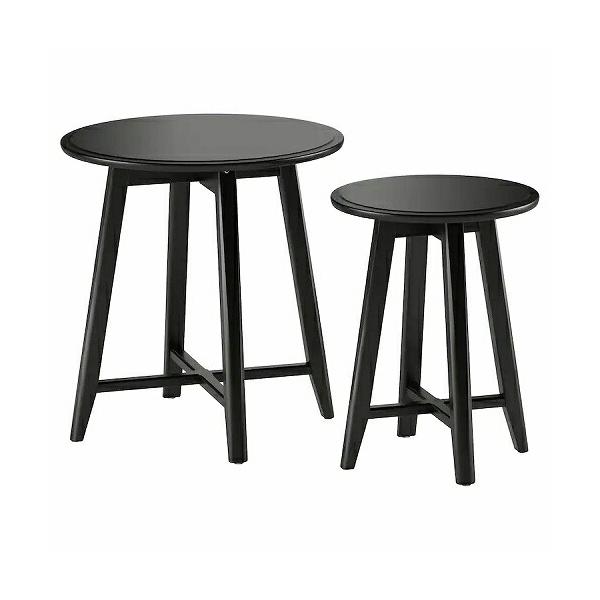 お役立ち情報・トレイやコーヒーセットなどを置きやすい丸形テーブル。コンパクトなので置き場所を選びません・脚は無垢材製。耐久性に優れた天然素材です・脚の先にプラスチックのプロテクターが付いているので、床面を傷つけません・同じシリーズの大きめの...