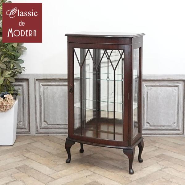 ●品名・品番antique59865　ショーケース　1950年頃　マホガニー材　イギリス●サイズW 62 x D 35.5 x H 113 cm●商品について程よいサイズが魅力のショーケースです。背面にミラーが貼ってあるので、奥行きも広く見...