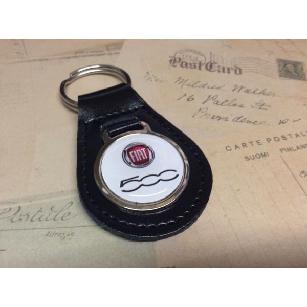 皮部分の寸法　77x35 FIAT BLACK LEATHER KEYRINGThis keyring is manufactured fromquality genuine leather hide (NOT bonded leather...