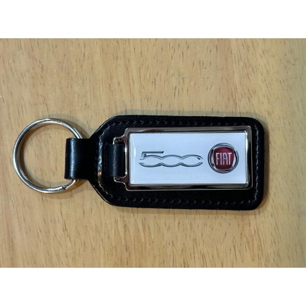 皮部分の寸法　75x40FIAT BLACK LEATHER KEYRINGThis keyring is manufactured fromquality genuine leather hide (NOT bonded leather)...