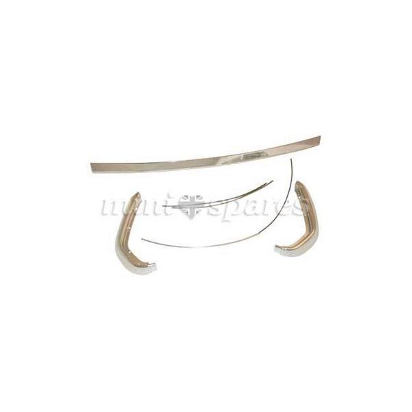 モール3点と ベース、取り付けネジのセットです。 写真は使いまわしです。左右のモールの取付穴は4個になります。GRILLE SURROUND MOULDING SET WITH PLASTIC SEATINGS MK2 ONGRILLE10...