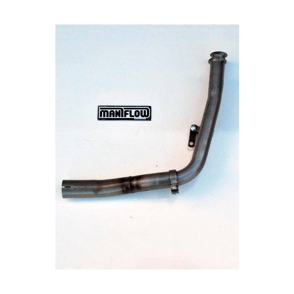 英国ミニスポーツ社より取り寄せています。   ※写真が間違っています。2枚目のようにセンサー取り出し口付です。Maniflow down pipe with sensor take off, removes CAT and fits to ...