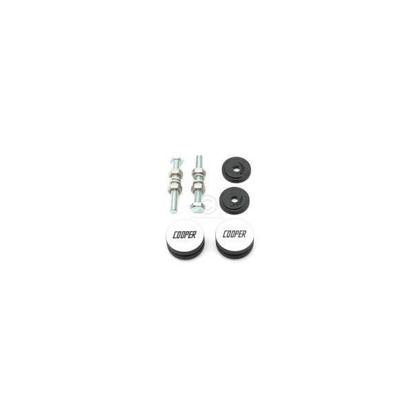 英国ミニ専門ショップより取り寄せました。   普通郵便で発送します。Cooper knurled billet aluminium grille buttons engraved with Cooper logo. Anodised in ...