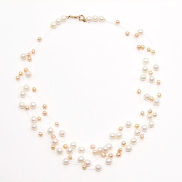 TASAKI タサキ ネックレス パール 5連 テグス糸 留め金 k18 TASAKI タサキ ネックレス パール 5連 テグス糸 留め金 k18