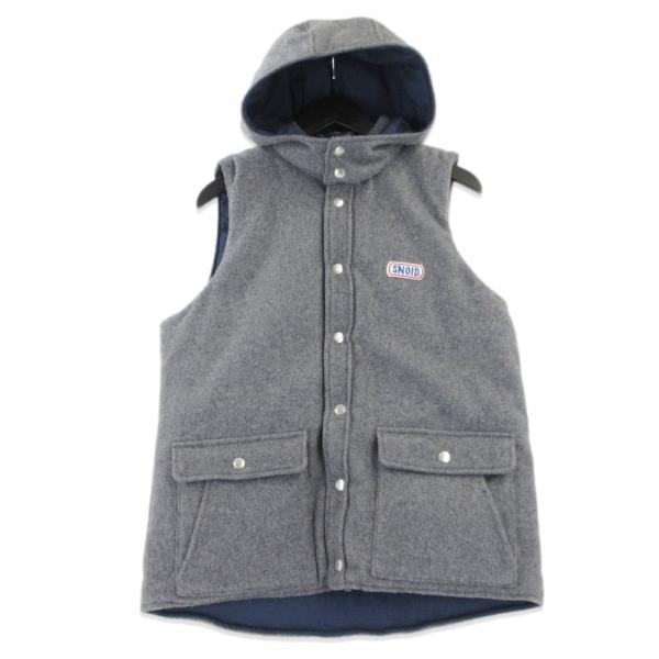 ◇商品説明◇■ブランド　：SNOID■色・素材　：ネイビー/グレー/ナイロン      ■生産国　　：日本製■サイズ　　：表記SIZE：L 着丈：約68cm 身幅：約52cm 肩幅：約37cm  ■状態　　　：B 中古：使用感が見られる商品...