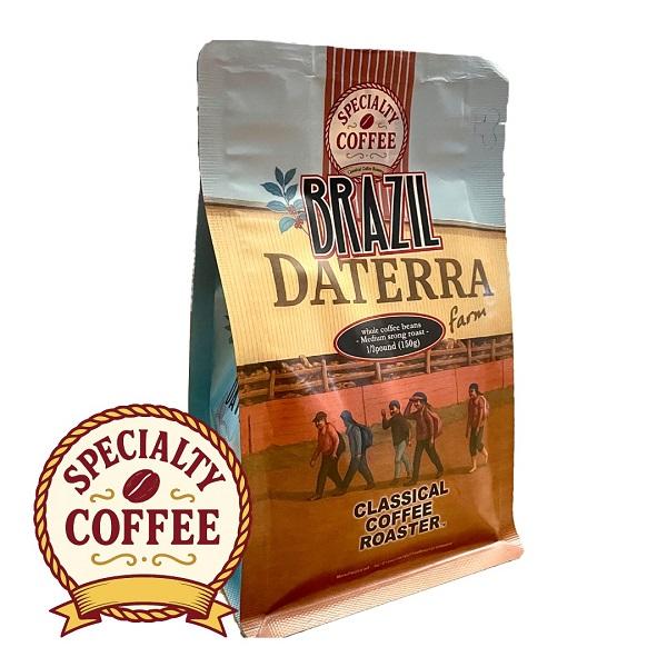 スペシャリティコーヒー ブラジル ダテーラ農園 (RA認証) 中深煎り 豆／粉 150gブラジル ダテーラ農園 スペシャリティコーヒーを、ミディアムストロングでスローロースト。程よいボディ、トロピカルなトップからグレープの余韻。独自のスロー...