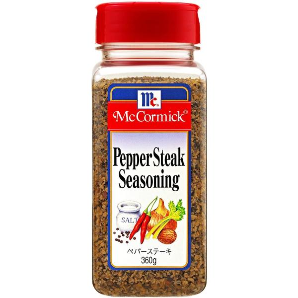 ■マコーミック ペパーステーキシーズニング  360ｇ ユウキＭＣ プラボトルブランド  マコーミック 商品サイズ(高さx奥行x幅):14.7cm×7.8cm×5.9cm メーカー  ユウキ食品原材料  食塩、胡椒、乾燥にんにく、ディルシー...