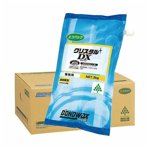 「クリスタル」シリーズ最高級グレード。驚きの光沢感、耐久性、作業性が三位一体の性能を発揮します。ドライメンテナンスにも対応する透明感のある光沢と耐久性を実感してください。内容量：2kg×9袋※トリニティ(18L・エコパック）・ビッグウェーブ...