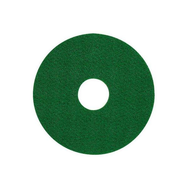 ナイロン不織布に研摩砥粒を塗布したフロアパッドです。(使用方法) ポリッシャーまたは自動洗浄機のパッド台にスコッチ・ブライト? グリーンスクラビングパッド（緑）を装着します。水または、洗浄剤を用いてワックスの汚れを洗浄します。使用後はパッド...