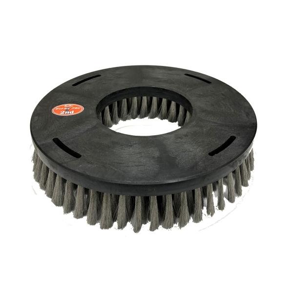 ※プレートは付属していません。極細ステンレス0.15mmの植毛による、ポリッシャー洗浄機用のステンレスブラシです。ナイロンのブラシでは届かない(当たらない)箇所の凹凸にまで、極細のステンレスはしっかりとアプローチ。今まで落とせていなかった細...