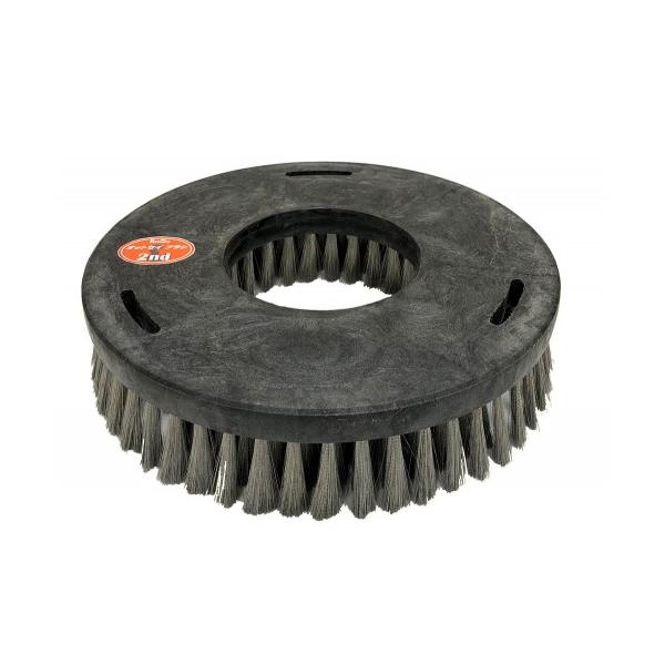 ※プレートは付属していません。極細ステンレス0.15mmの植毛による、ポリッシャー洗浄機用のステンレスブラシです。ナイロンのブラシでは届かない(当たらない)箇所の凹凸にまで、極細のステンレスはしっかりとアプローチ。今まで落とせていなかった細...