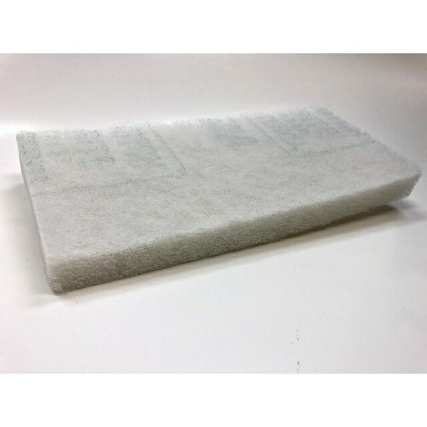 8440(スーパー・ポリッシュパッド) 【磨き(白)】プラスチック・ホーロー製品・バスタブ・ガラスのクリーニングサイズ：115mm×250mm色：白