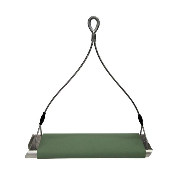 メーカーMIZO品番MZBB02商品詳細板サイズ：58×15.5cm重量：1.3kg吊りロープにはφ6mmのステンレスワイヤーを使用。軽量なアルミ製ブランコです。片側にバケツを掛けホールがあります。