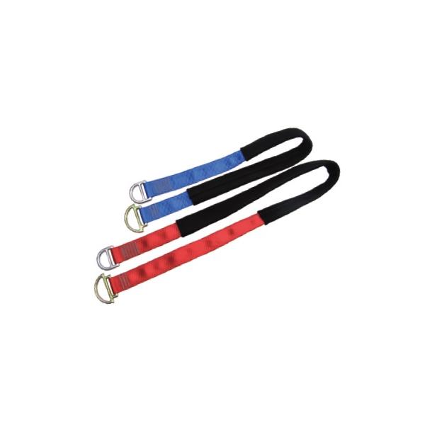 TOWA アンカーストラップ左右のD環はバススルーで通すことが出来ます。黒のネオプレンカバープロテクター付きスリング幅/45mmウェビング強度/27kNストレート破断荷重/30kNTWAS0120 ブルー120cm 429gTWAS0150...