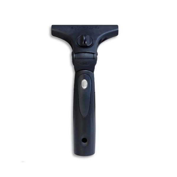 ガラス面に押し付ける方向にバネでしなる新しいタイプのスクイジーハンドル●約136g