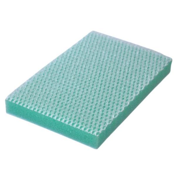 エンボス（凸凹）床のコーナー部の洗浄や、壁クロス、お風呂場のタイル目地の黒カビ除去に！極細繊維の毛先が凹凸面に入り込み汚れを落とします。スポンジ厚を15mmの厚さが、高い耐久性を持たせました。エンボス床やセラミック床の洗浄に最適です。毛足の...