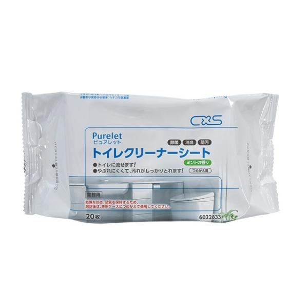 【入数】20枚【液性】弱酸性【成分】エタノール、防汚剤、除菌剤、香料【特長】・効率改善　洗剤の希釈やスプレー、清掃後の資材洗濯が不要です。使用後のシートはトイレに流して破棄できます。・負荷軽減　高耐久シートが余計な力を入れなくても汚れを除去...