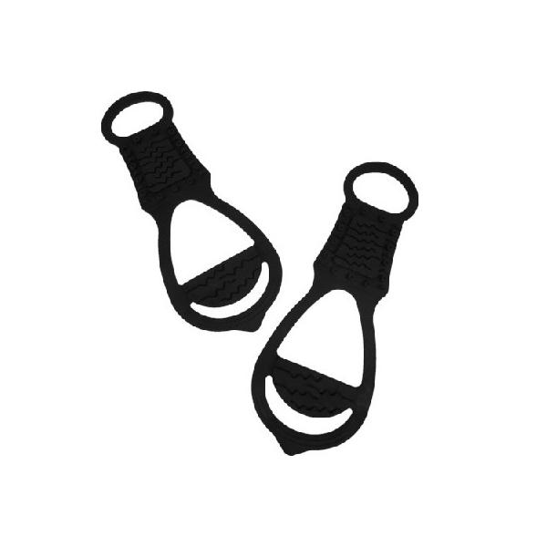 素材：合成ゴム【特徴】・適応靴サイズ(cm)：23.0〜28.5・凍結路の安心スパイクで金属スパイク「レス」で歩行もスムーズです。・みぞれや新雪にも使用できます。・スタッドレスの合成ゴムに効果の高い「波線の溝」を施し、路面をしっかりキャッチ...