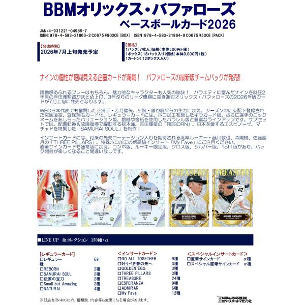 【発売日：2026年07月10日】2026年7月上旬発売予定の商品です。こちらの商品は宅配便またはクリックポストで発送します。クリックポストの送料は、2ボックスにつき185円です。【価格】1パック（7枚入）価格（本体500円+税）1ボックス...